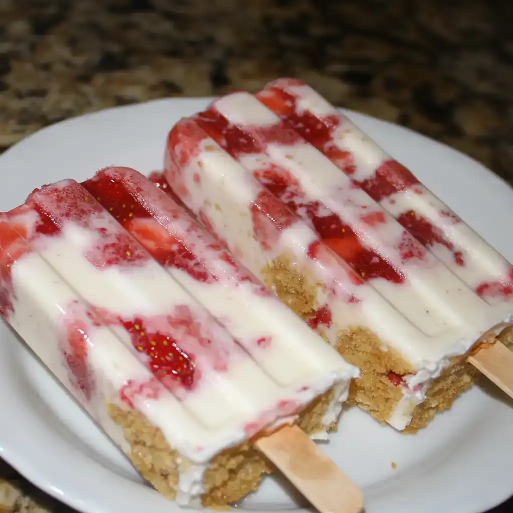 Strawberry Cheesecake Popsicles Recipe