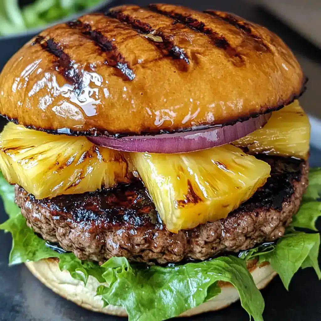 Grilled Pineapple Teriyaki Burgers Recipe