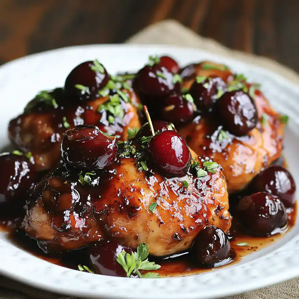 Cherry Balsamic Glazed Chicken Recipe