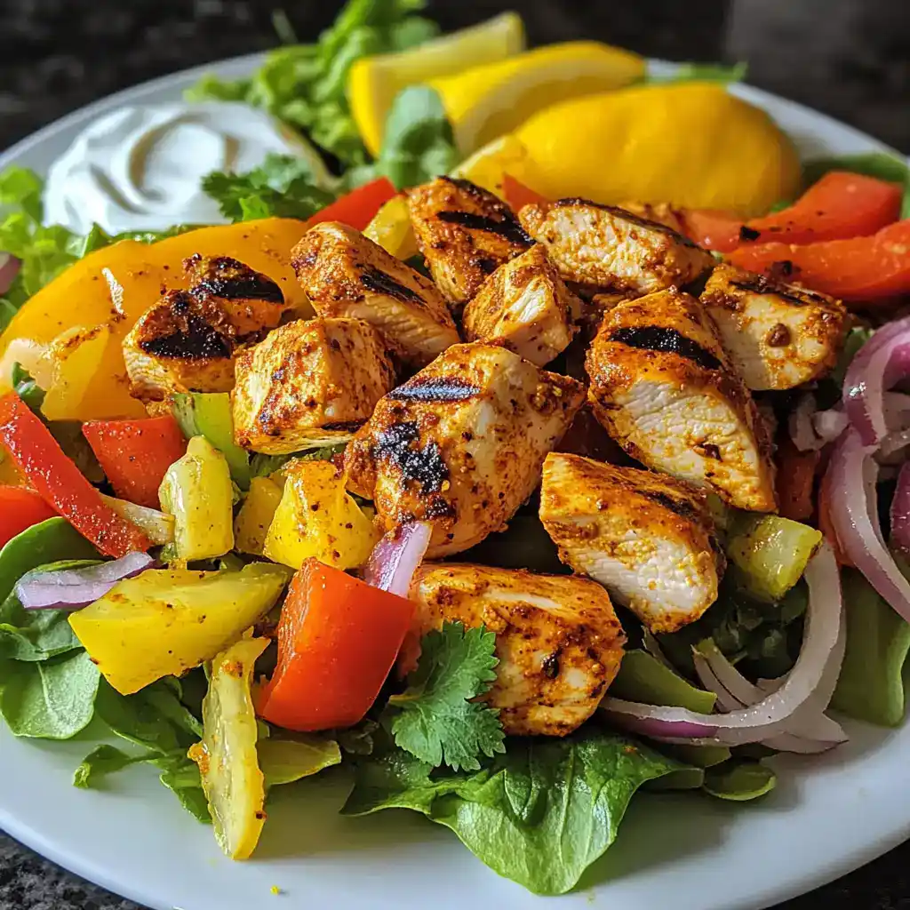 Grilled Chicken Tikka Salad Recipe