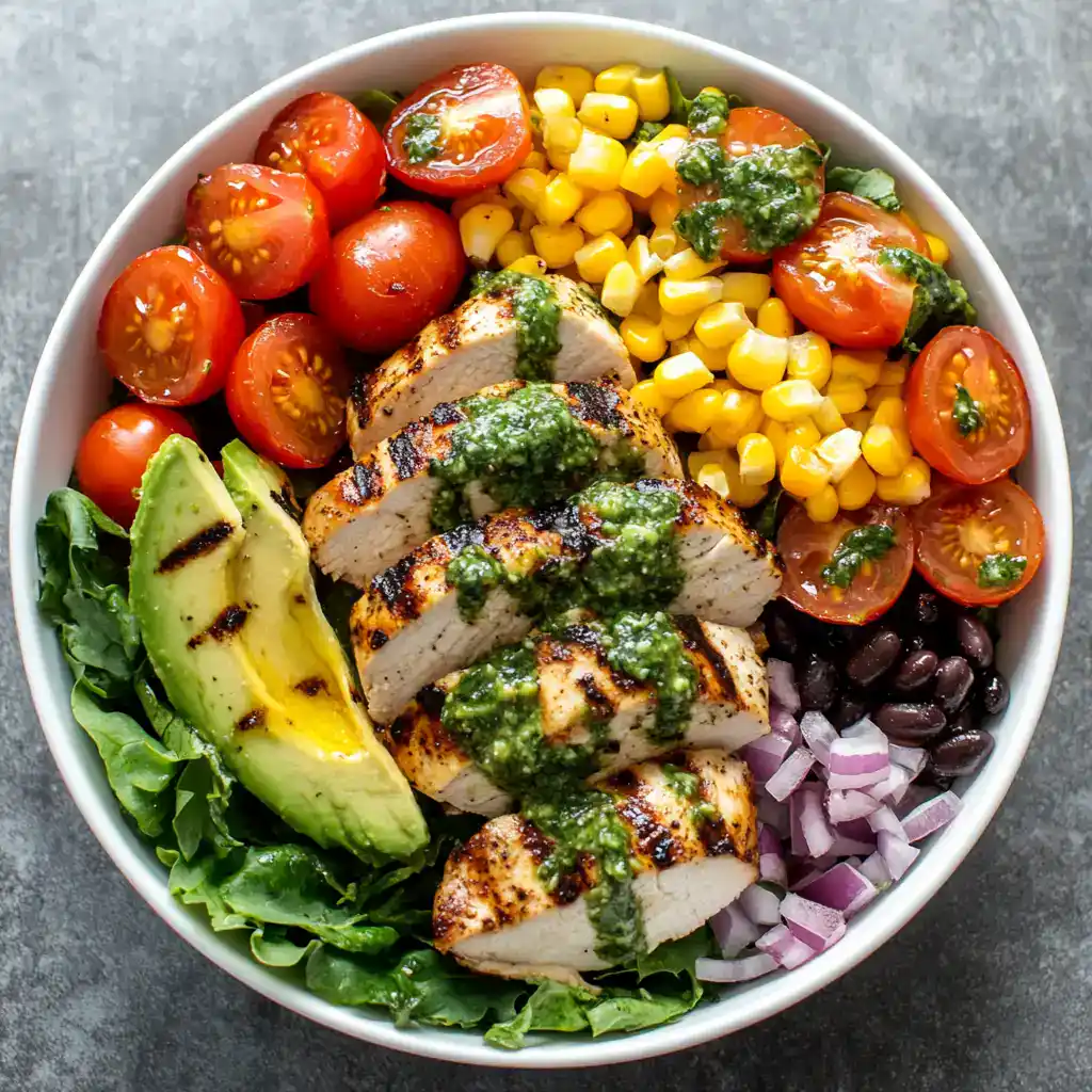 Grilled Chicken Chimichurri Salad Bowl Recipe