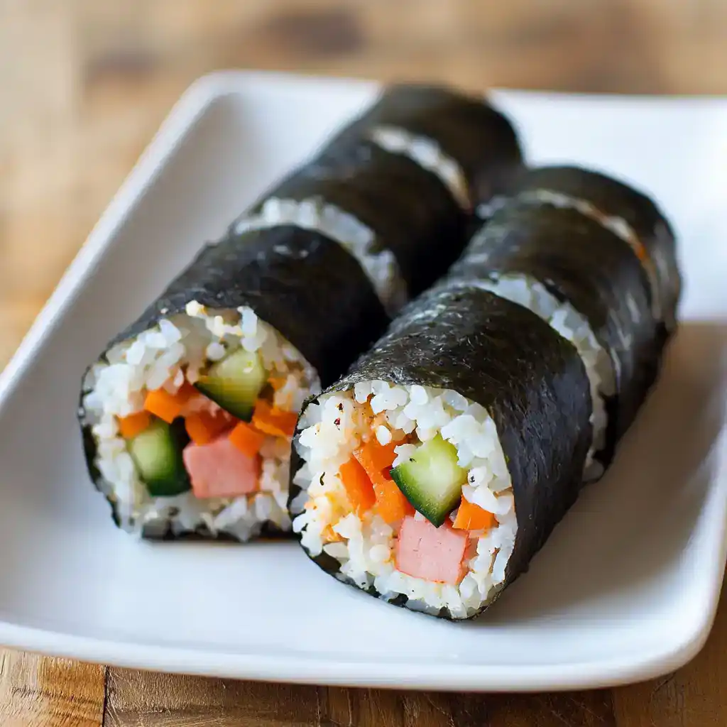 Kimbap with Spam and Vegetables Recipe